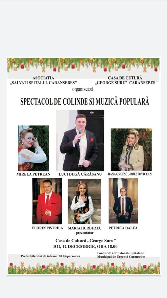 Colinde și muzică tradițională pentru o cauză nobilă la Caransebeș ...