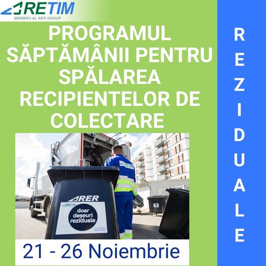 Pubelele locuitorilor din Timiș, spălate și în această săptămână de RETIM. Vezi programul