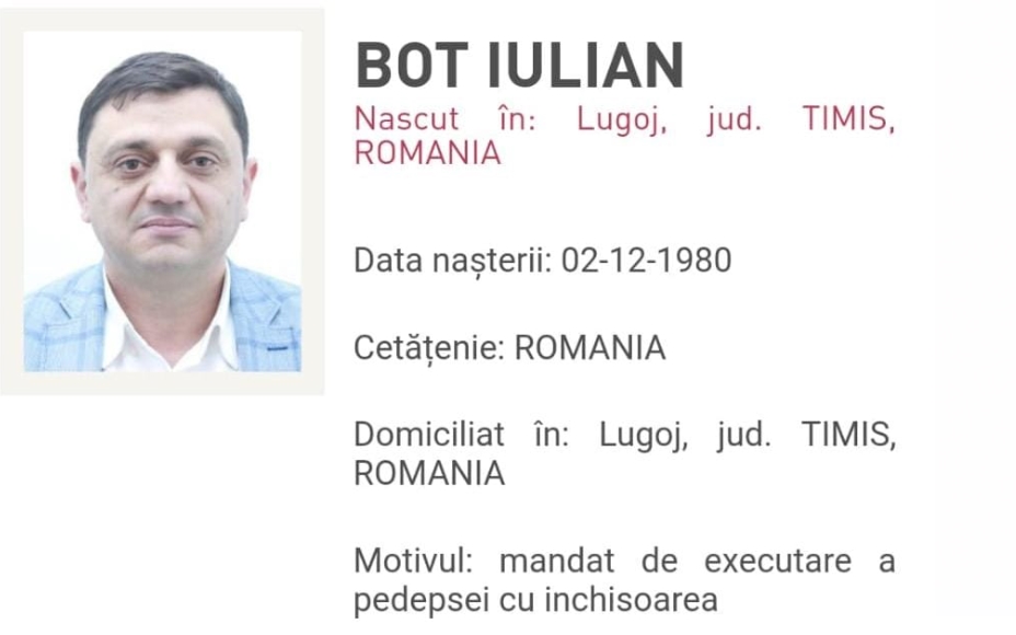 Infractor condamnat din Timiș, arestat în Italia