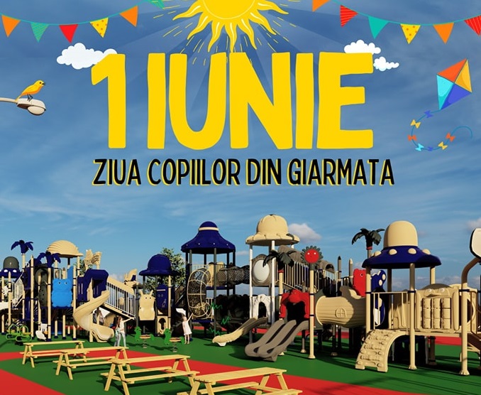 Un nou loc de joacă în Parcul Izvor din Giarmata, inaugurat de 1 Iunie
