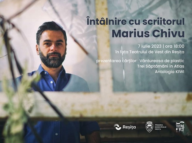Scriitorul Marius Chivu le dă întâlnire reșițenilor la Teatrul de Vest